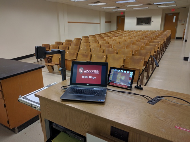 Birge Hall B302 – Classroom Media Support – UW–Madison